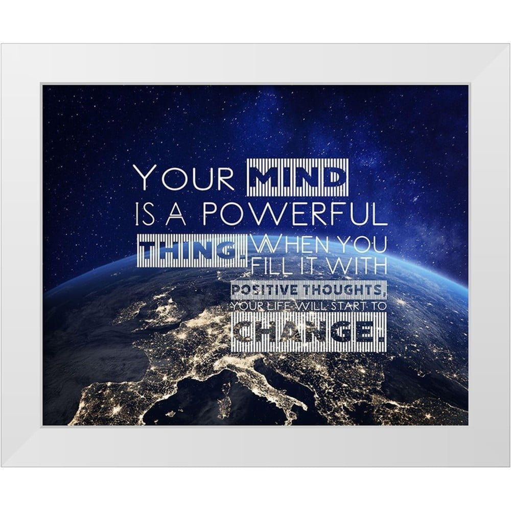 ArtsyQuotes 32x26 White Modern Wood Framed Museum Art Print Titled ...