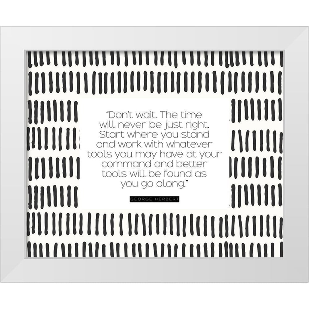 ArtsyQuotes 32x26 White Modern Wood Framed Museum Art Print Titled ...