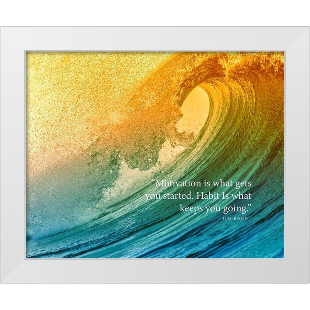 ArtsyQuotes 32x26 White Modern Wood Framed Museum Art Print Titled ...