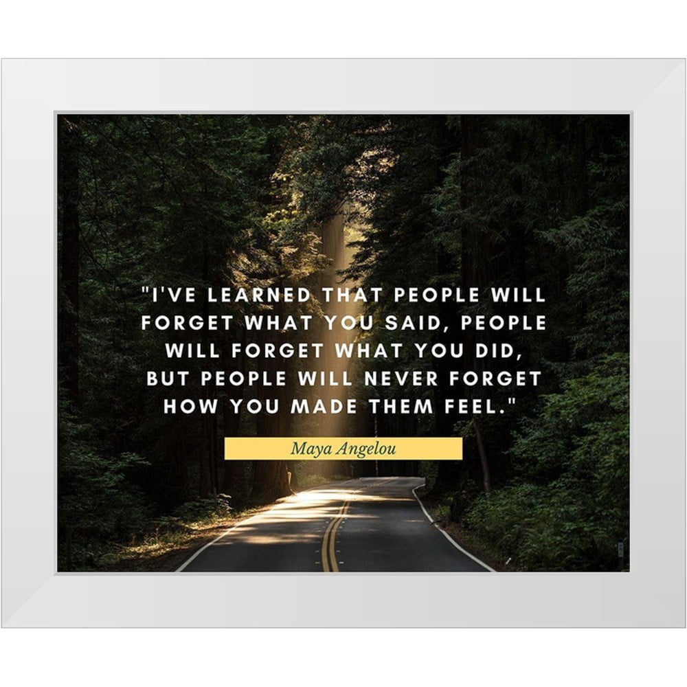 ArtsyQuotes 32x26 White Modern Wood Framed Museum Art Print Titled ...