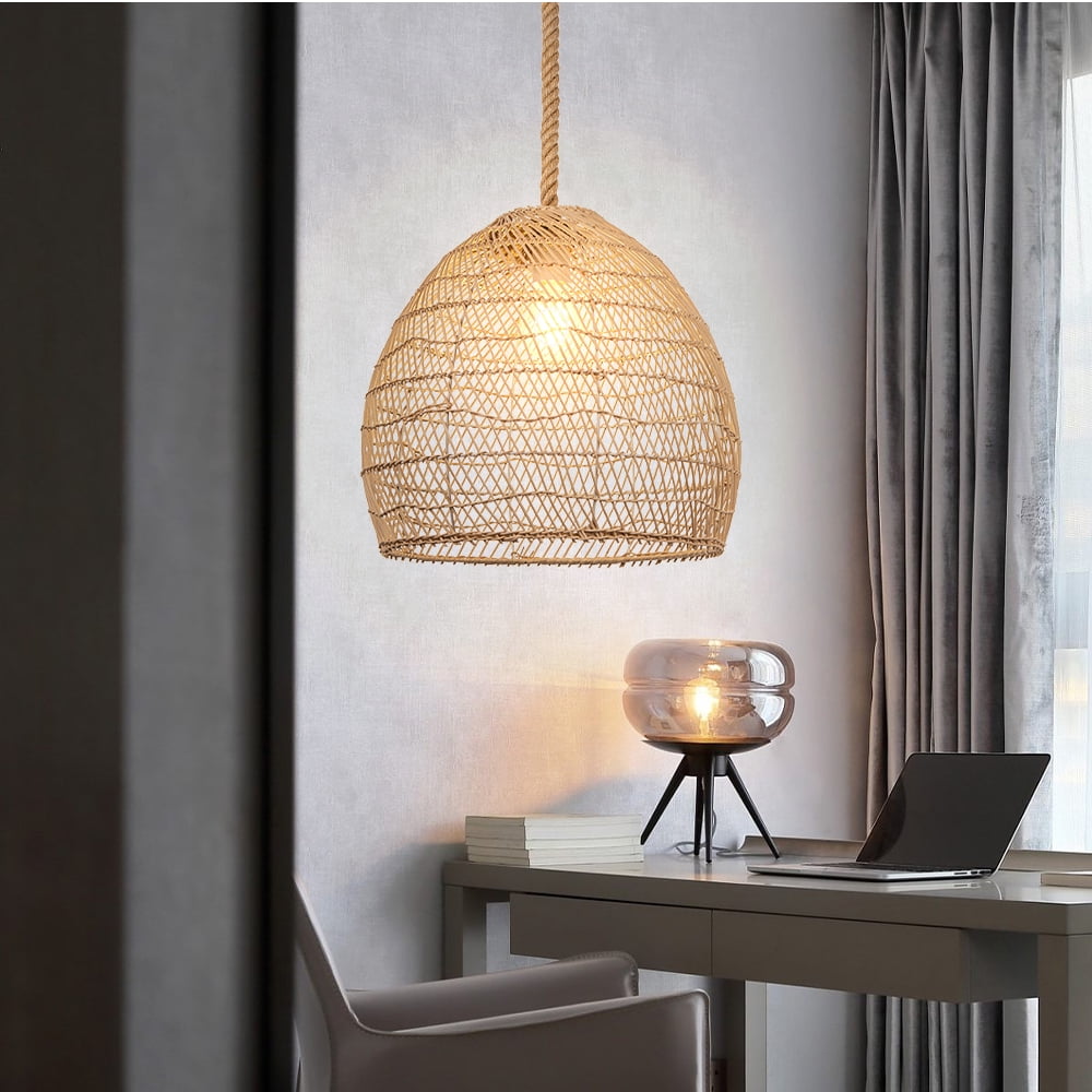 Arturesthome 1 - Lights Rattan Pendant Lights Lampshade Home Chandelier ...