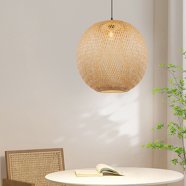 Arturesthome 1-Lights Natural Rattan Pendant Light for kitchen lighting ...
