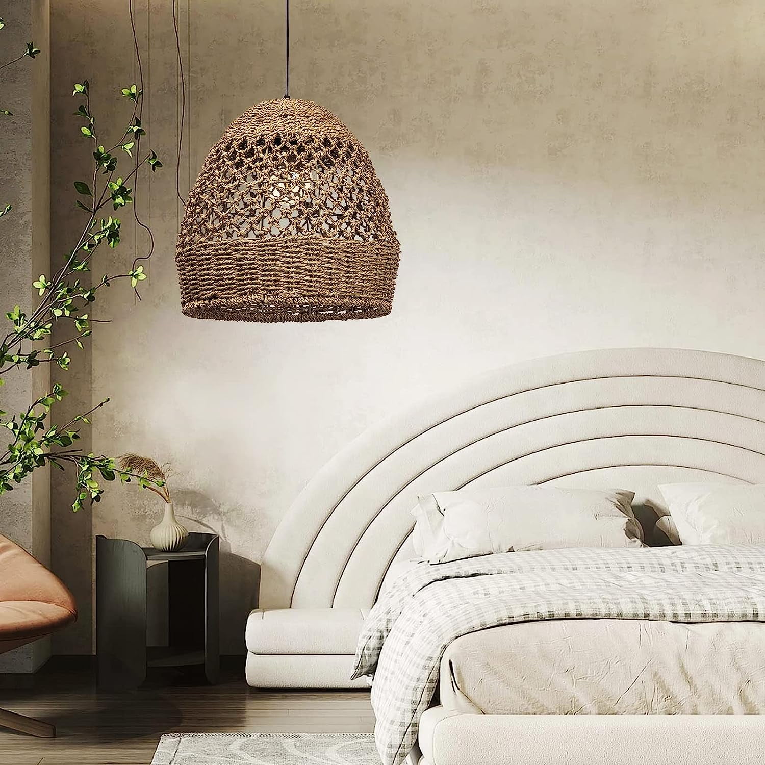 Arturesthome Creative Seagrass Pendant Lamp Rattan Lampshade Handmade ...