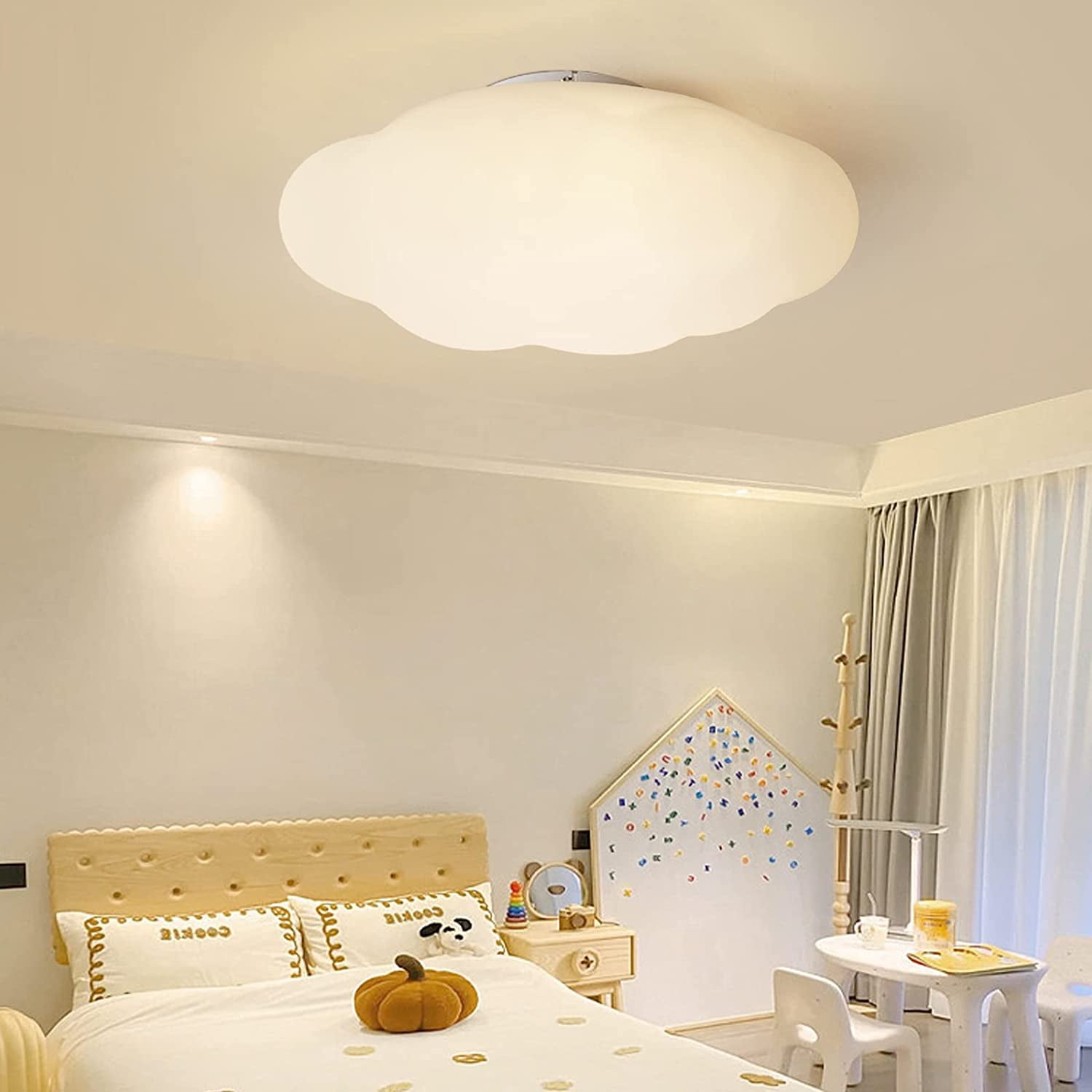 Arturesthome Modern White Cloud Flush Mount Ceiling Light Hanging Lights Fixture Chandelier Kids ...