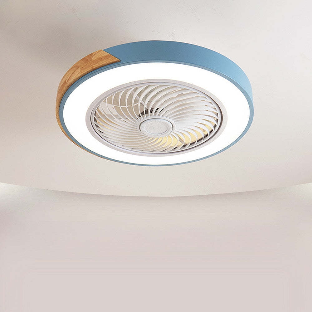 Arturesthome Modern Wood Round Ceiling Fans With LED Lights - Walmart.com