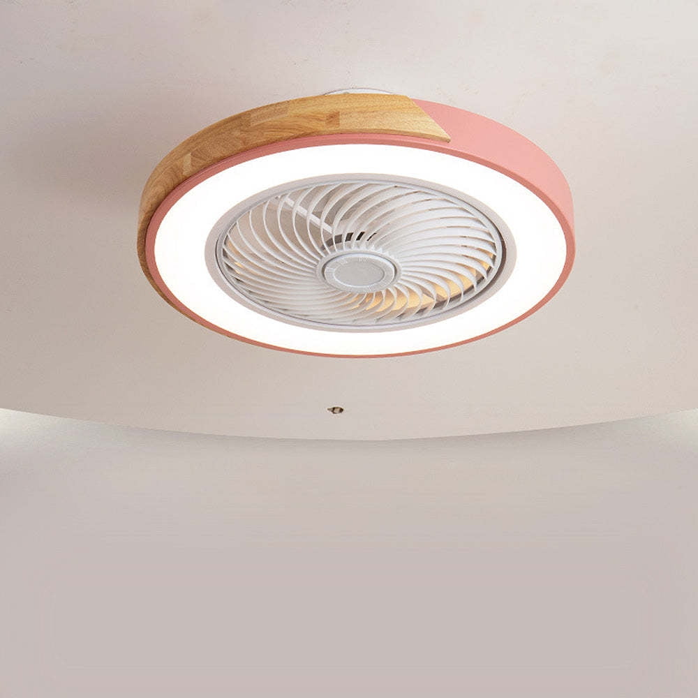 Arturesthome Modern Wood Round Ceiling Fans With LED Lights - Walmart.com