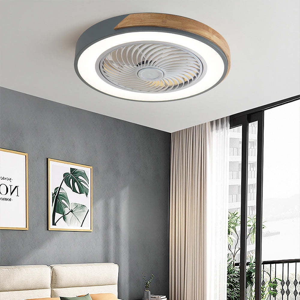 Arturesthome Modern Wood Round Ceiling Fans With LED Lights - Walmart.com