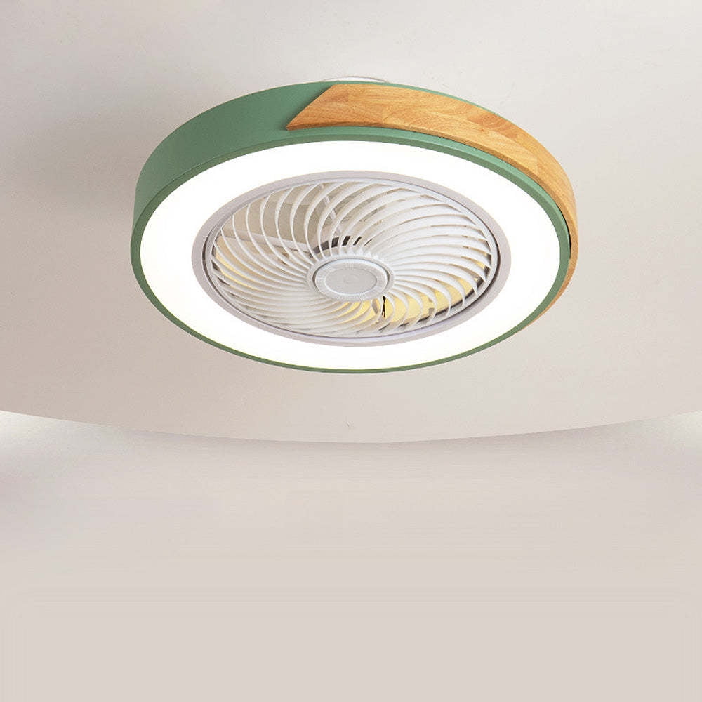 Arturesthome Modern Wood Round Ceiling Fans With LED Lights - Walmart ...
