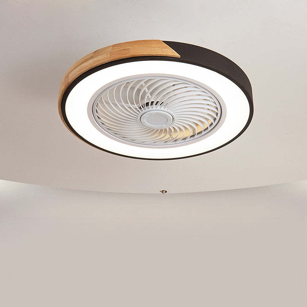 Arturesthome Modern Wood Round Ceiling Fans With LED Lights - Walmart.com
