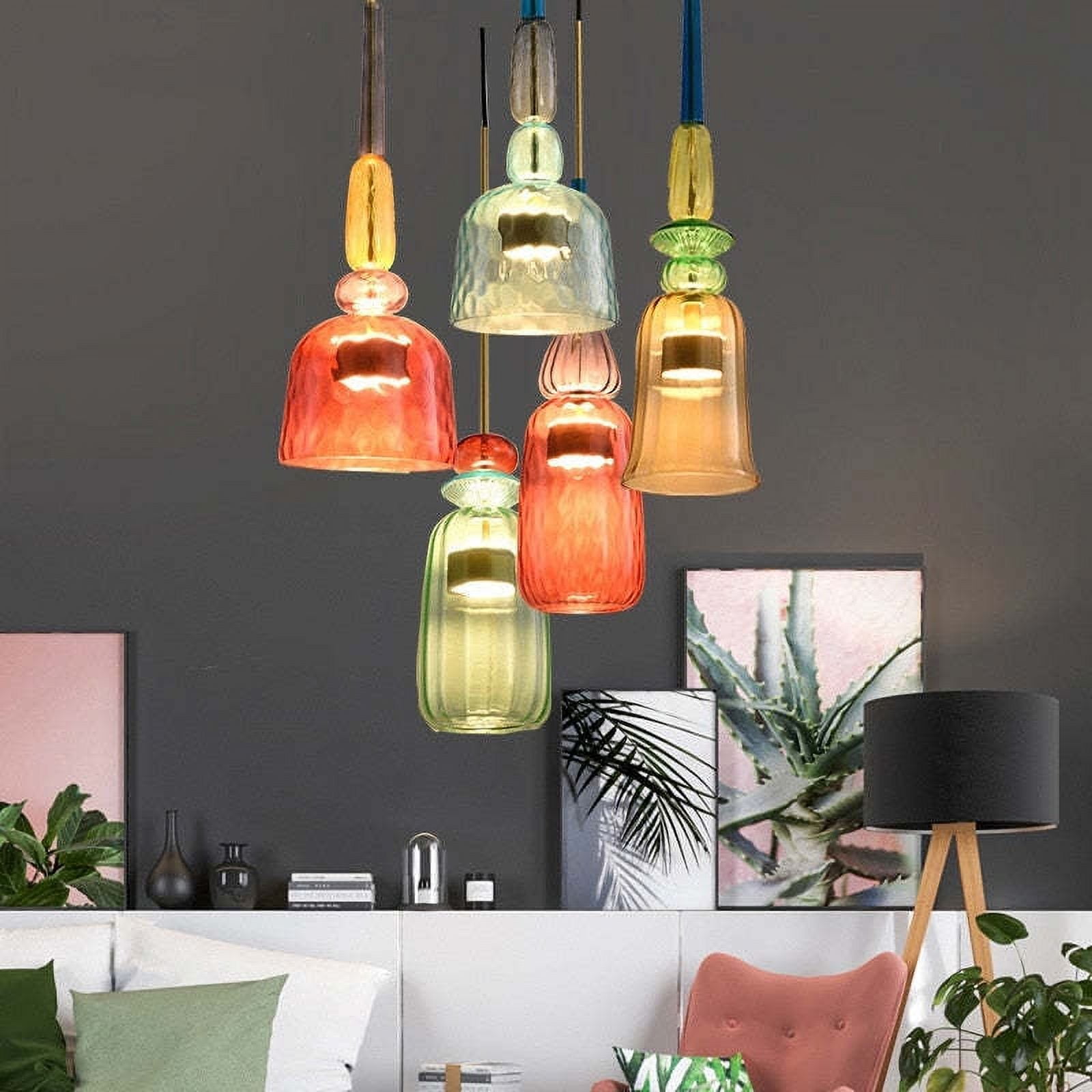 Arturesthome VINTAGE COLORED GLASS PENDANT LIGHT - Walmart.com