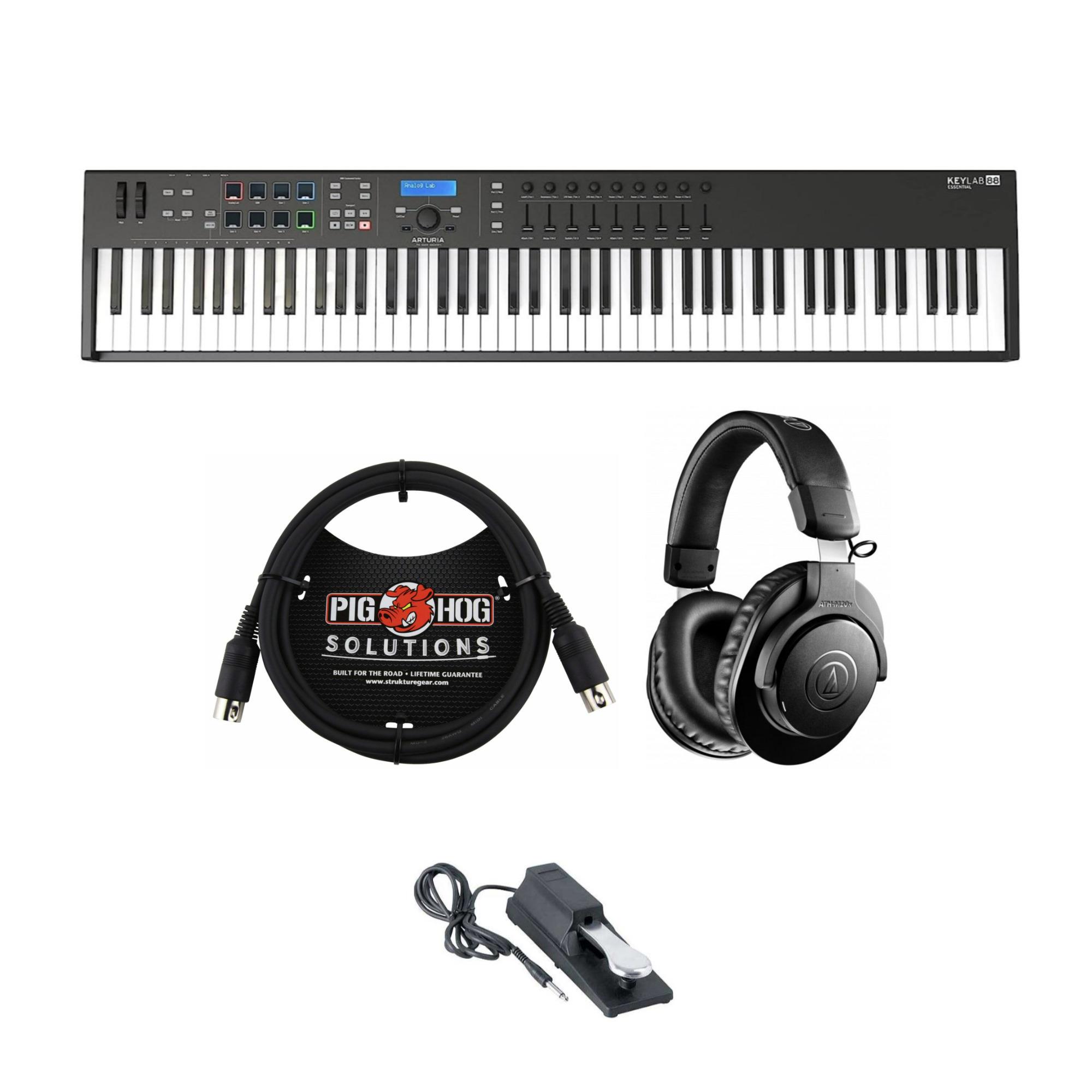 Arturia KeyLab Essential 88 Keyboard Controller (Black) with ...