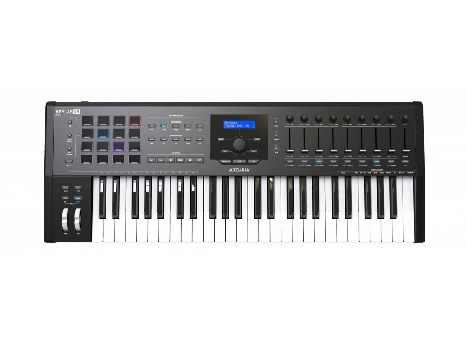 Arturia KeyLab MkII 49-Key MIDI Keyboard Controller Black - Walmart.com