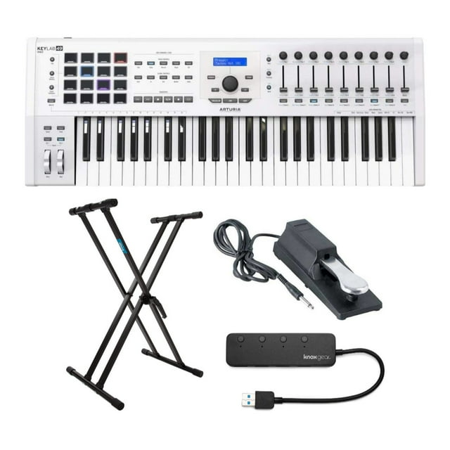 Arturia KeyLab MkII 49 Keyboard Controller (White) Bundle with Knox ...