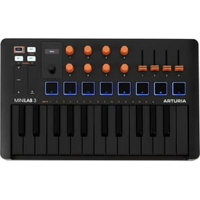 WORLDE Panda Mini USB MIDI 25-Key Controller, 8 Backlit Drum Pads ...