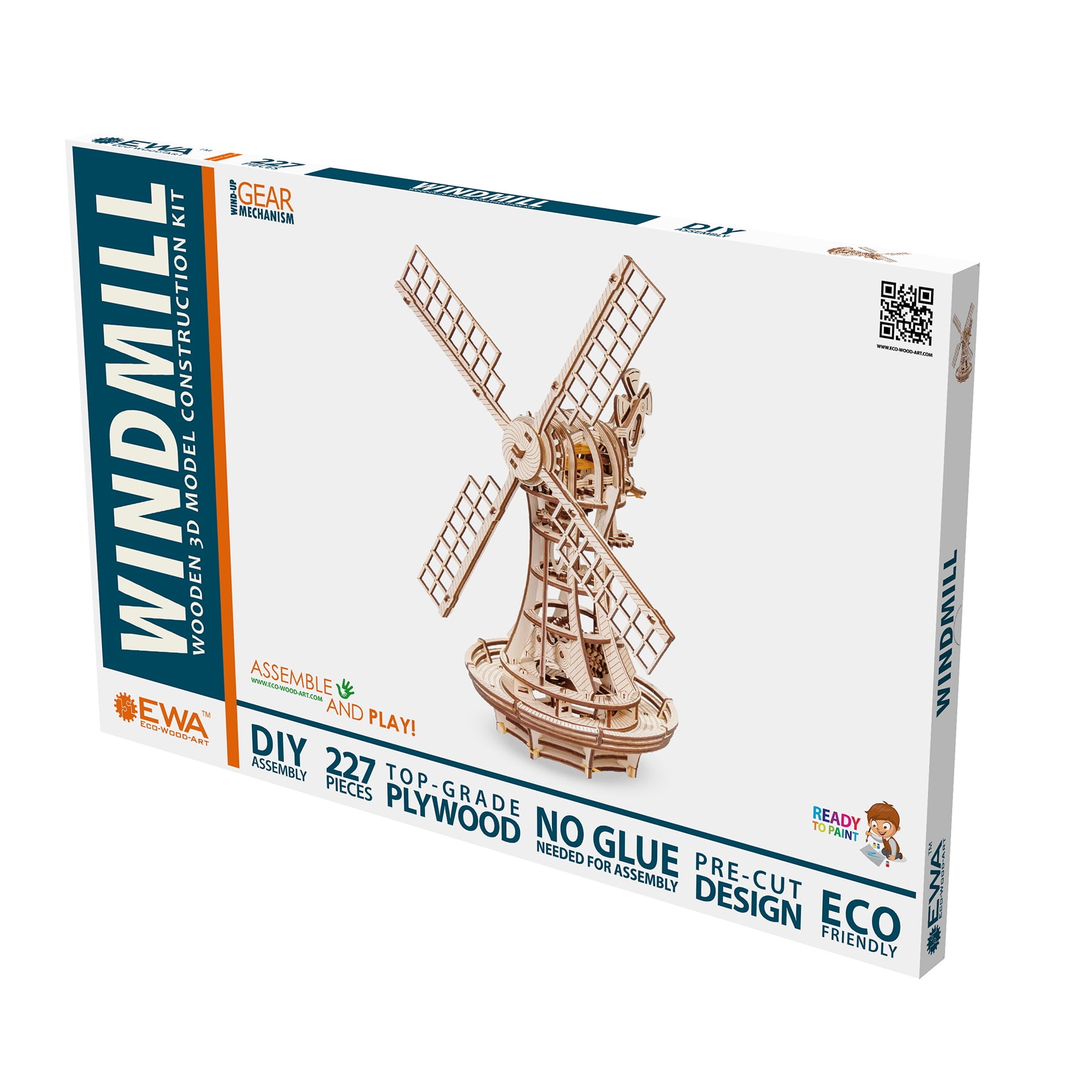 Windmill 3D Wooden STEM Construction Kit - Walmart.com