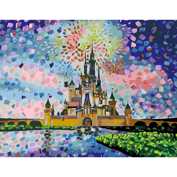 Artwille DIY Paint by Numbers for Adults and Kids - Disney Castl_ - Walmart.com