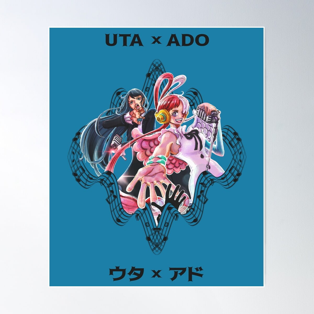 Artwork Dog Uta And Ado Singer Blue Poster Design Original Poster Wall ...