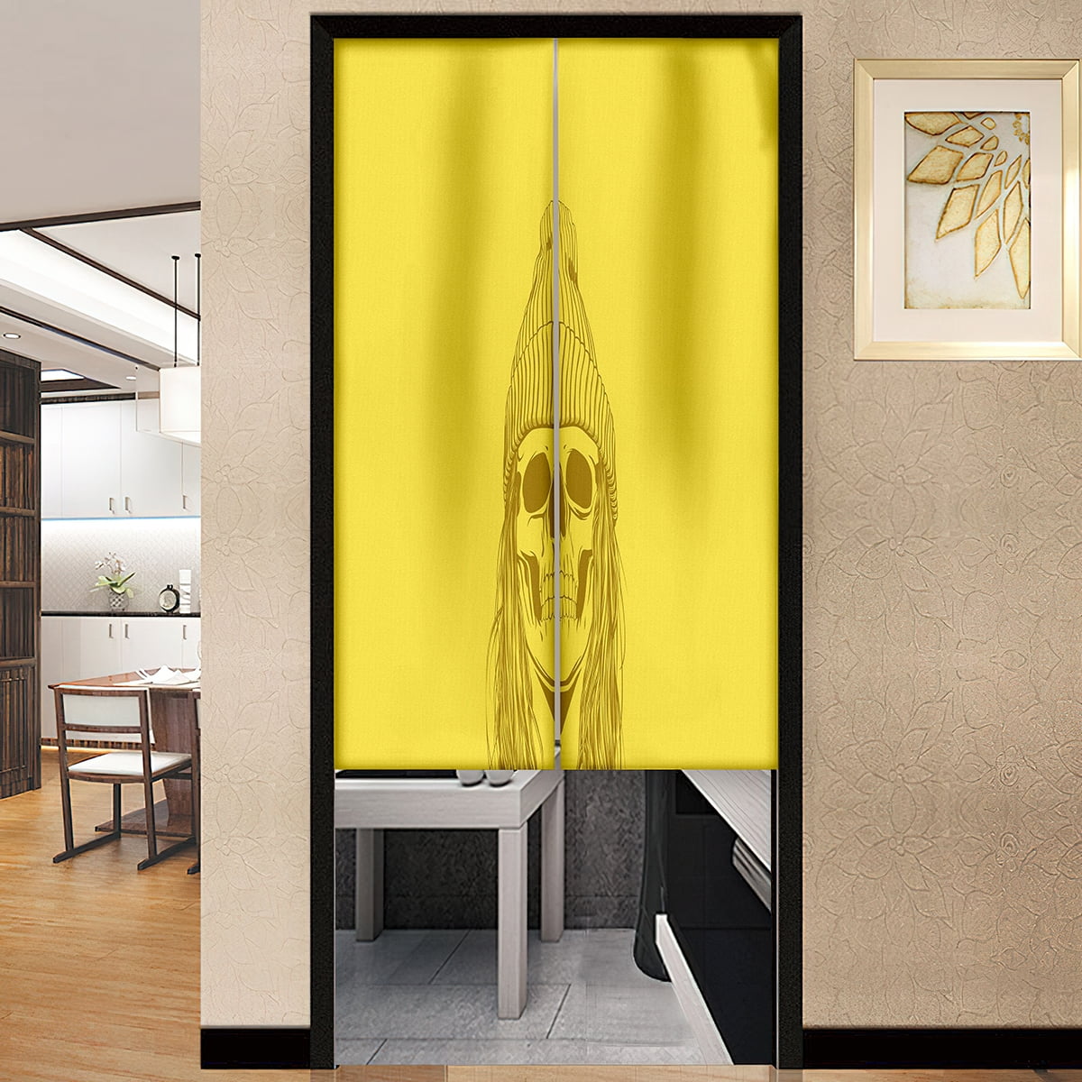 Artwork ic Horror Skull Door Curtain Scary Halloween Doorway Partition ...