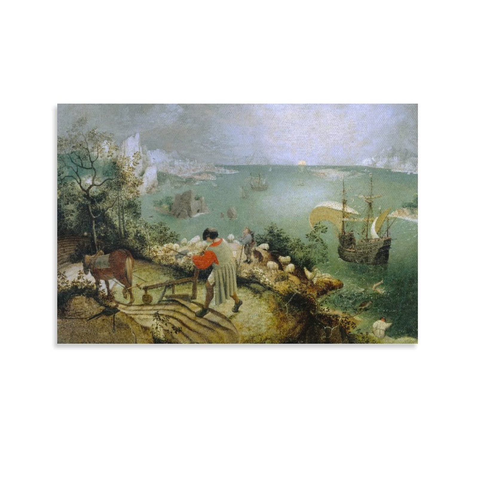 Artworks Landscape with The Fall of Icarus By Pieter Bruegel Canvas Art ...