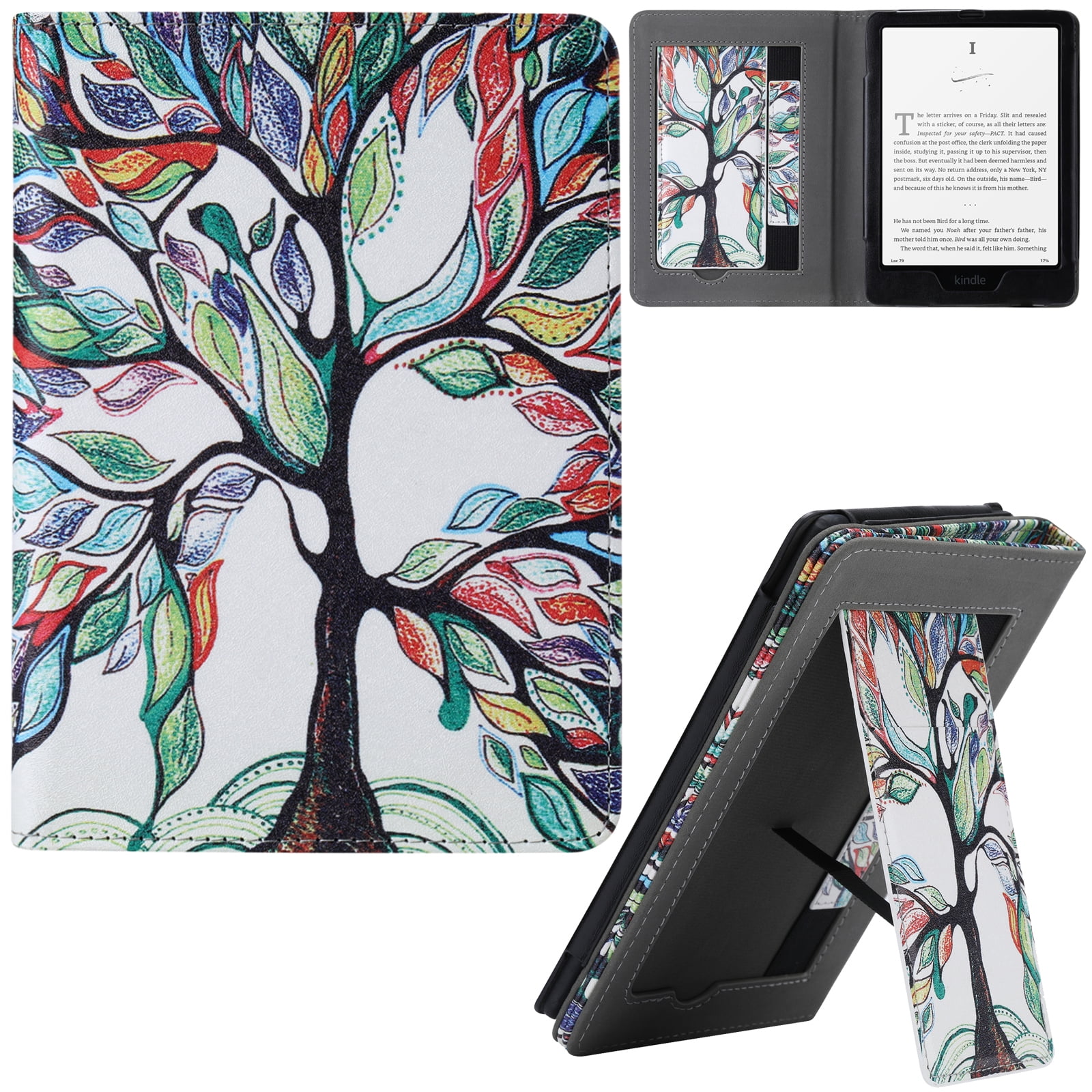 Artyond Case for 7" Kindle Paperwhite 2024, PU Leather Hand Strap Stand ...