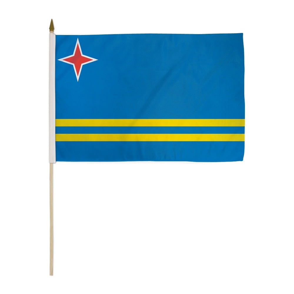Aruba 12x18in Stick Flag - Walmart.com