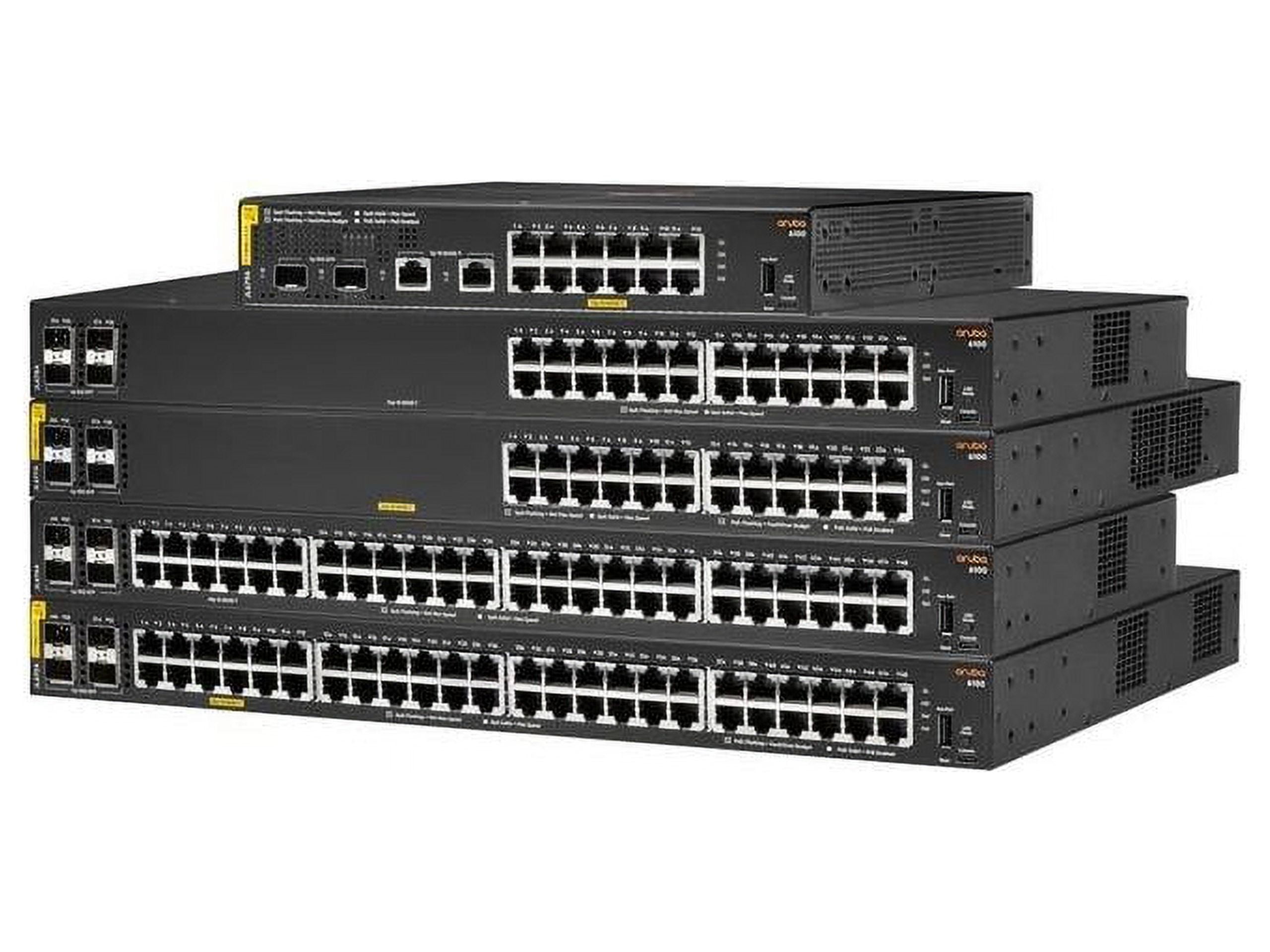Aruba 6100 48G Class4 PoE 4SFP+ 370W Switch - 48 Ports - Manageable - 3 ...