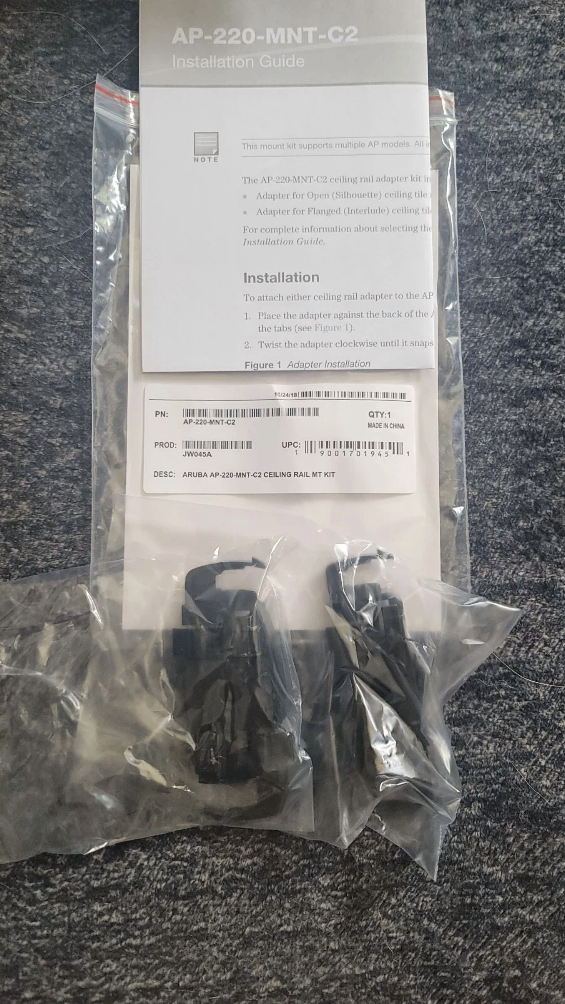 Aruba Ceiling Mount For Wireless Access Point - Black (Ap220Mntc2 ...