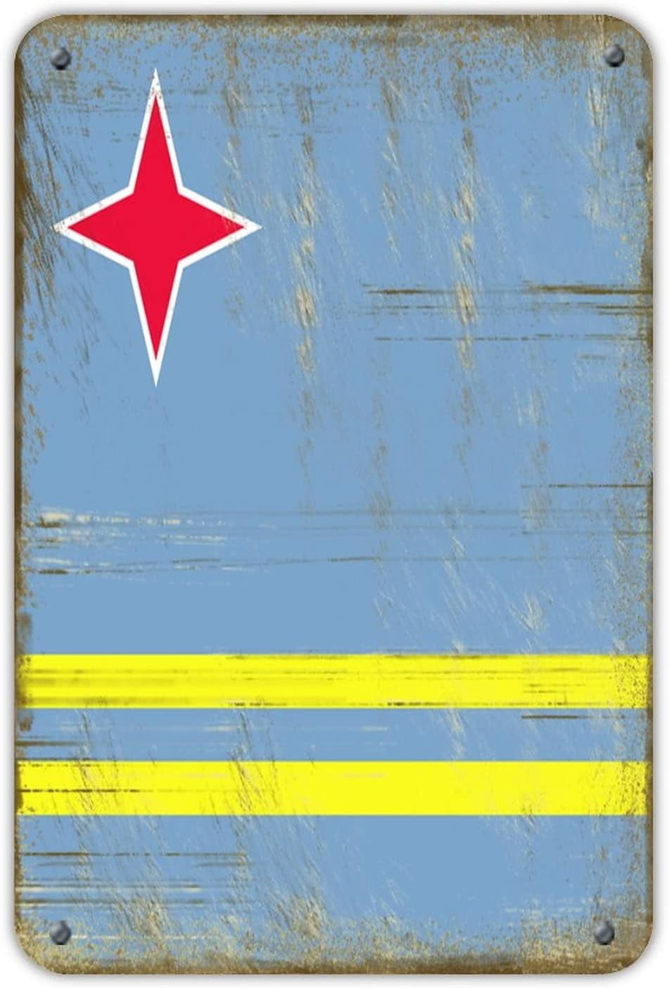 Aruba Country Metal Man Cave Decor for Indoor Restaurants Garage 12x8in ...