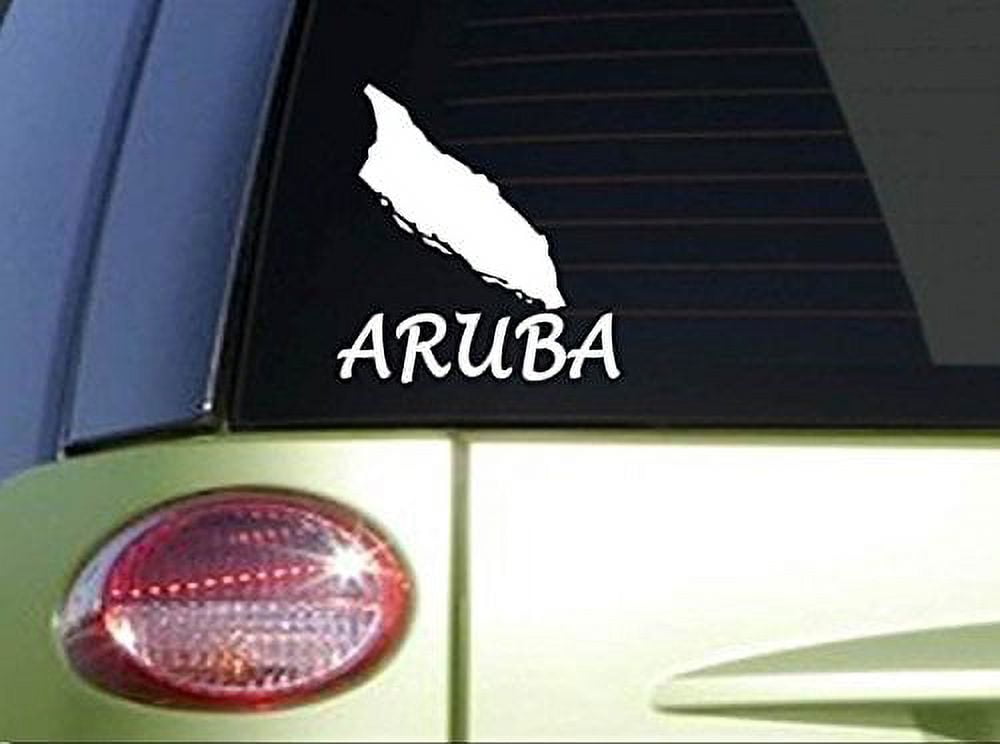Aruba *I106* 7" Sticker decal country flag island - Walmart.com