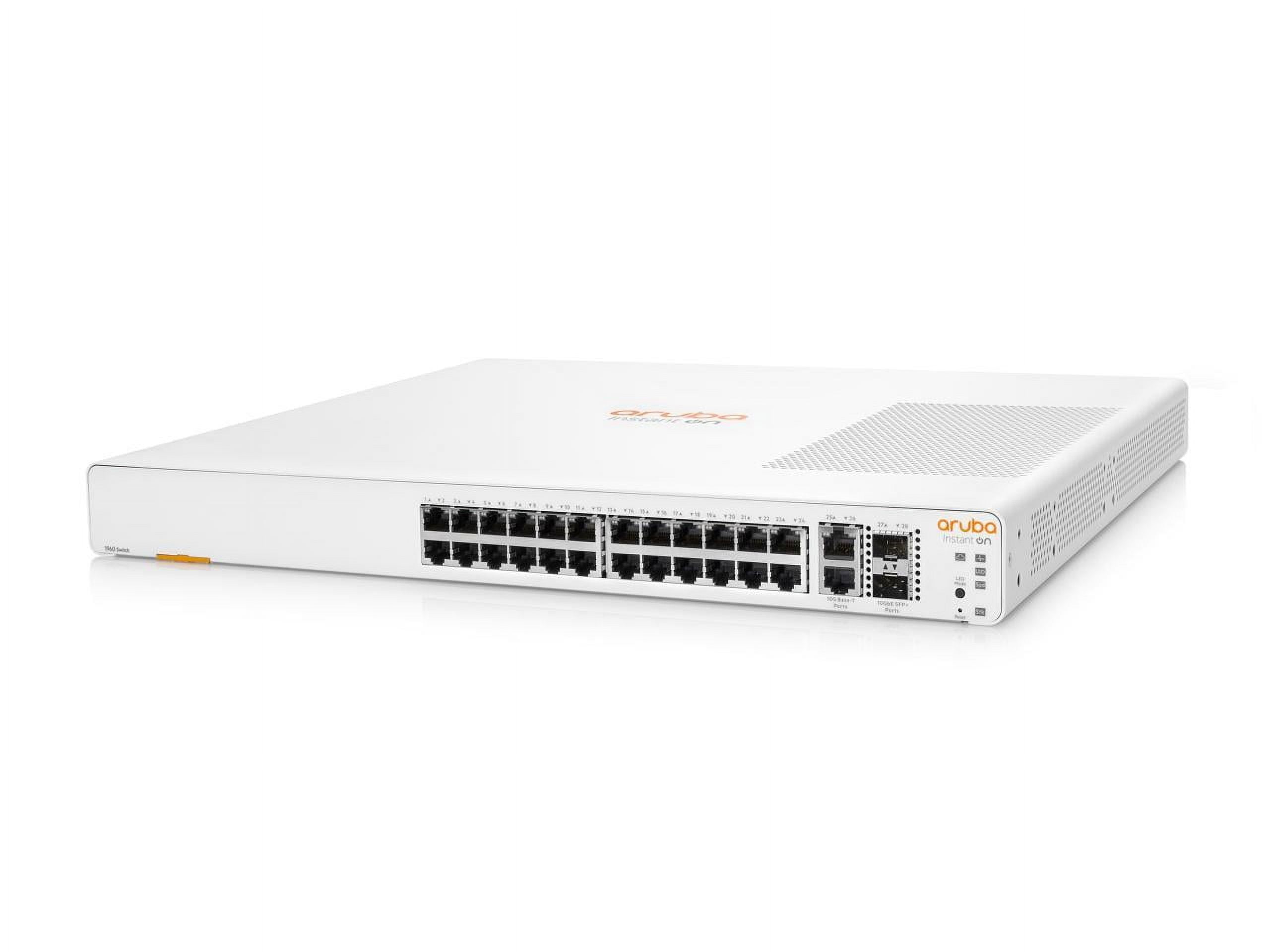 Aruba Instant On 1960 24G 2XGT 2SFP+ Switch - 26 Ports - Manageable - 10 Gigabit Ethernet ...