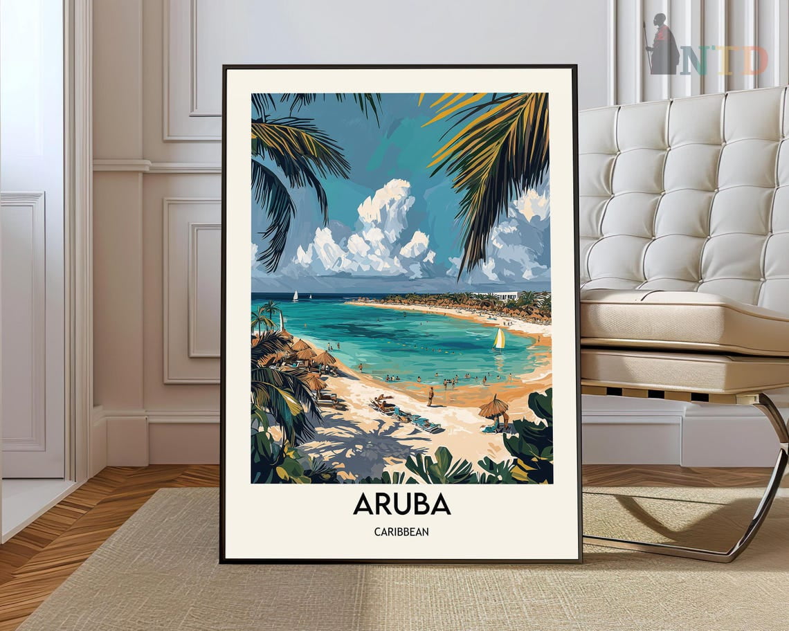 Aruba Print, Aruba Photo Poster, Aruba Travelaruba Map Print, Aruba ...
