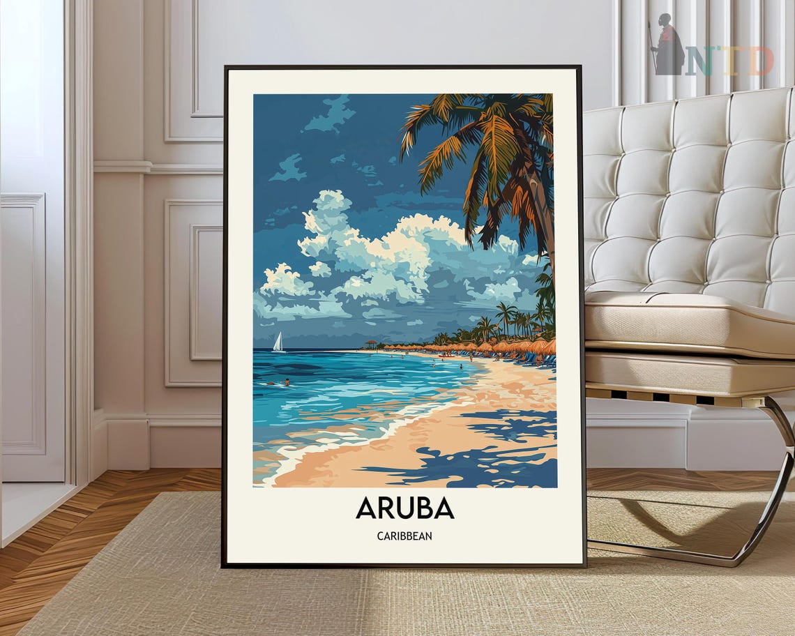 Aruba Print, Aruba Photo Poster, Aruba Travelaruba Map Print, Aruba ...
