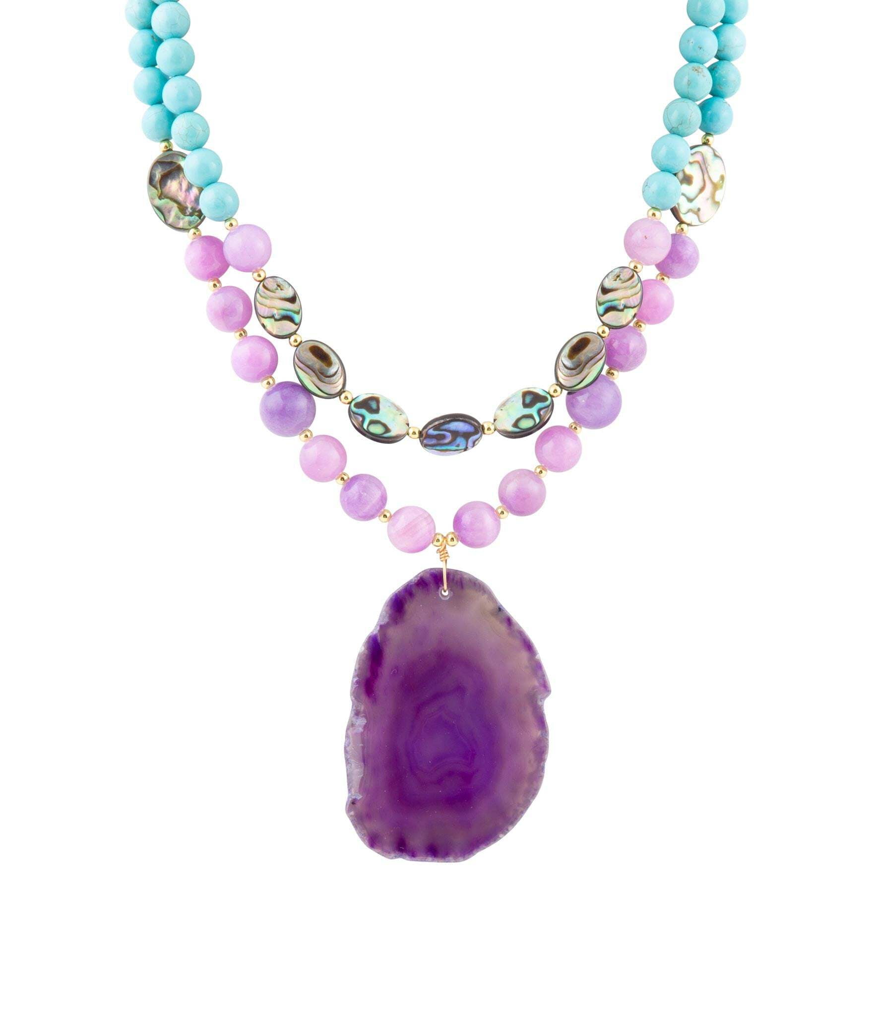 Aruba Purple Jade Statement Pendant Necklace - Walmart.com
