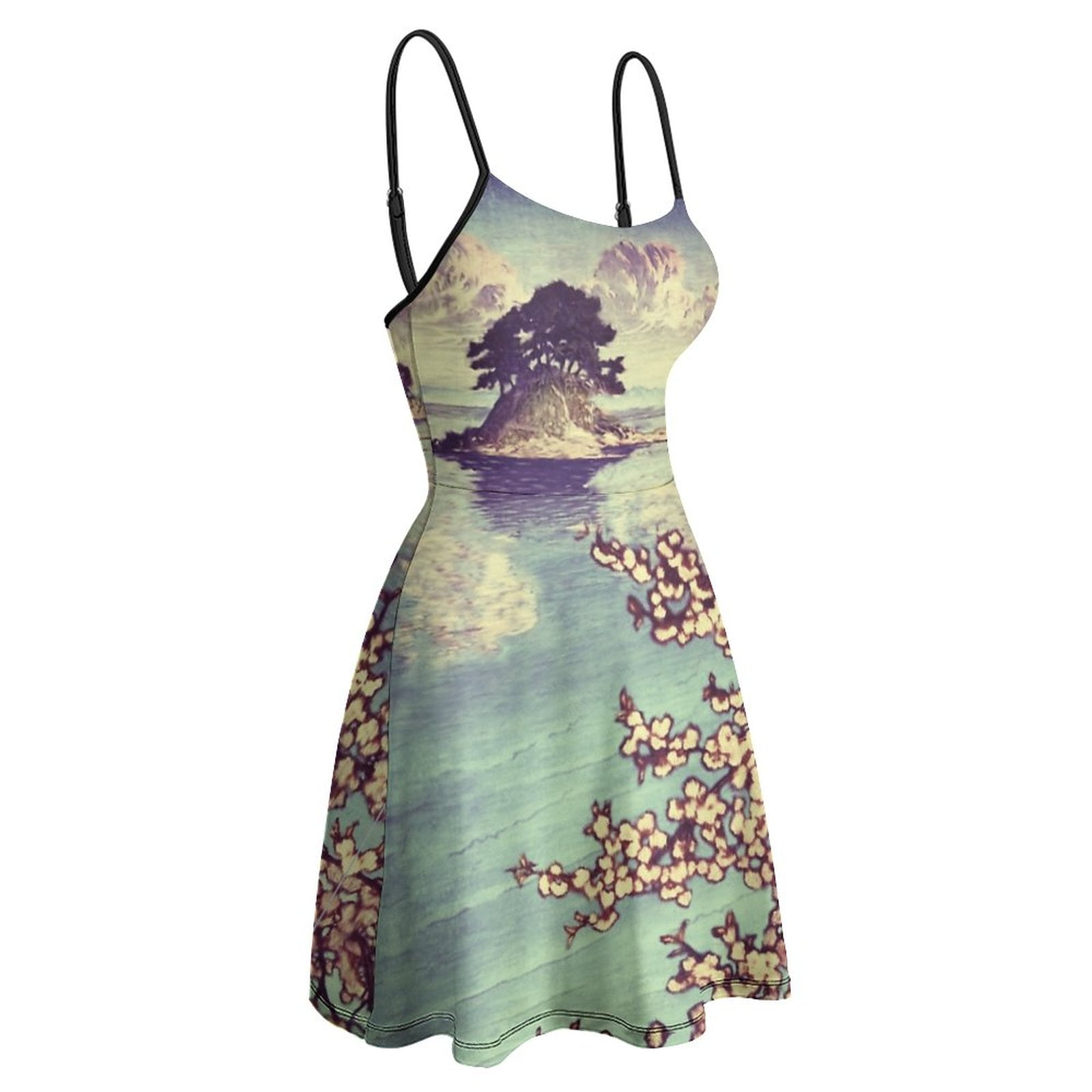 Aruba Word With Flag Texture Women's Sling Dress Humor Graphic The ...