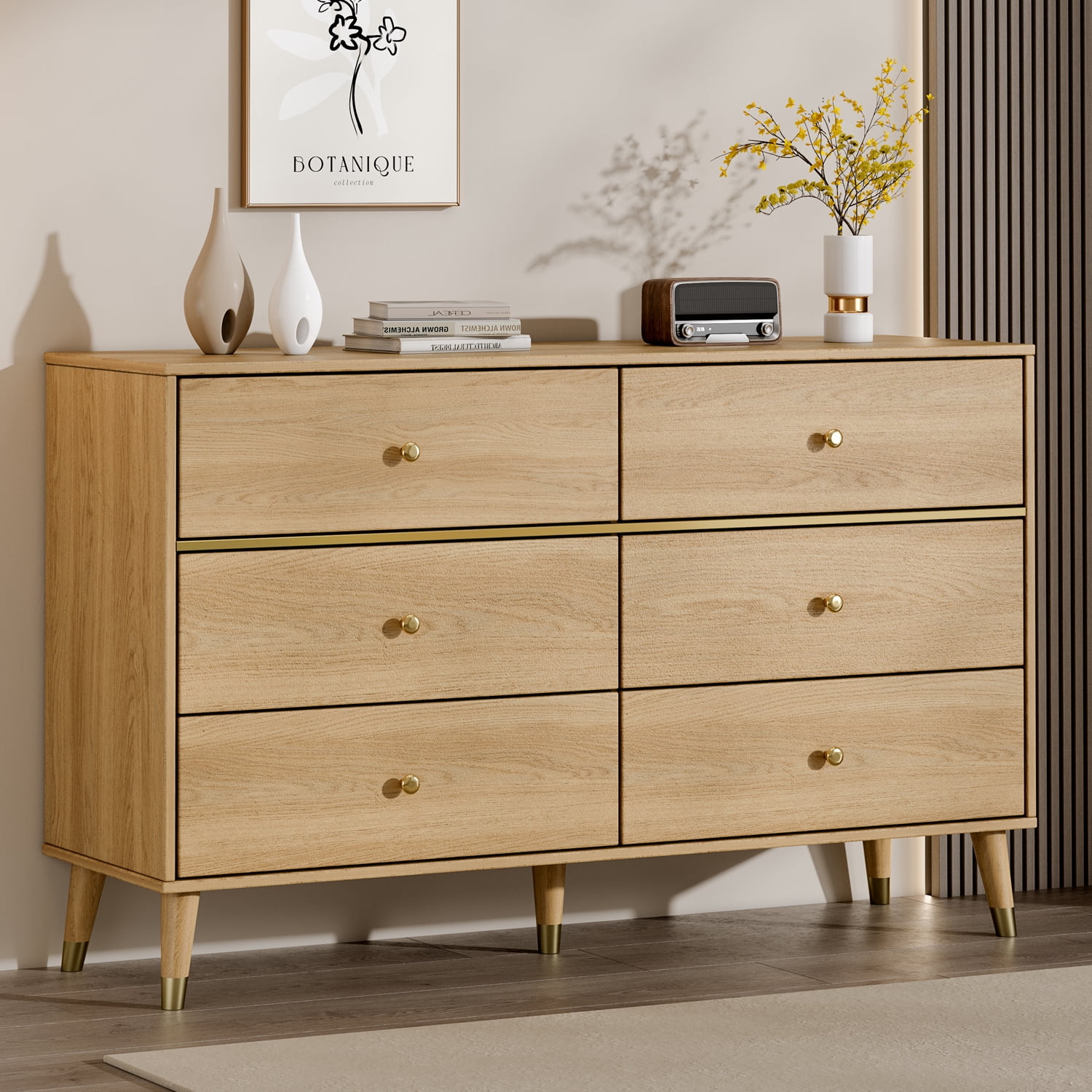 Arulvmrn Modern Chest of Drawers with 6 Drawers,Deep Drawers,Clothes ...