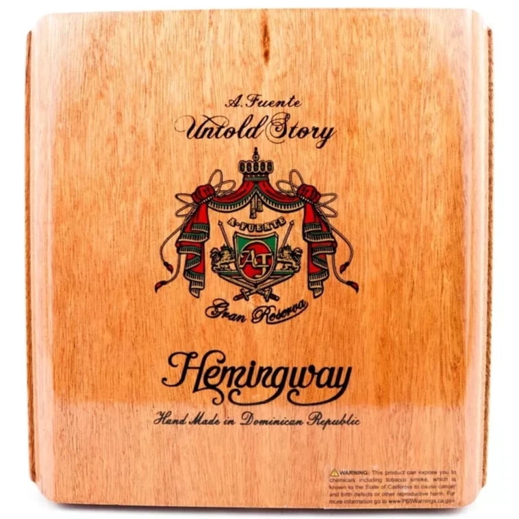 Aruturo Fuente Hemingway Untold Story Empty Wood Cigar Box 8.25" x 8" x ...