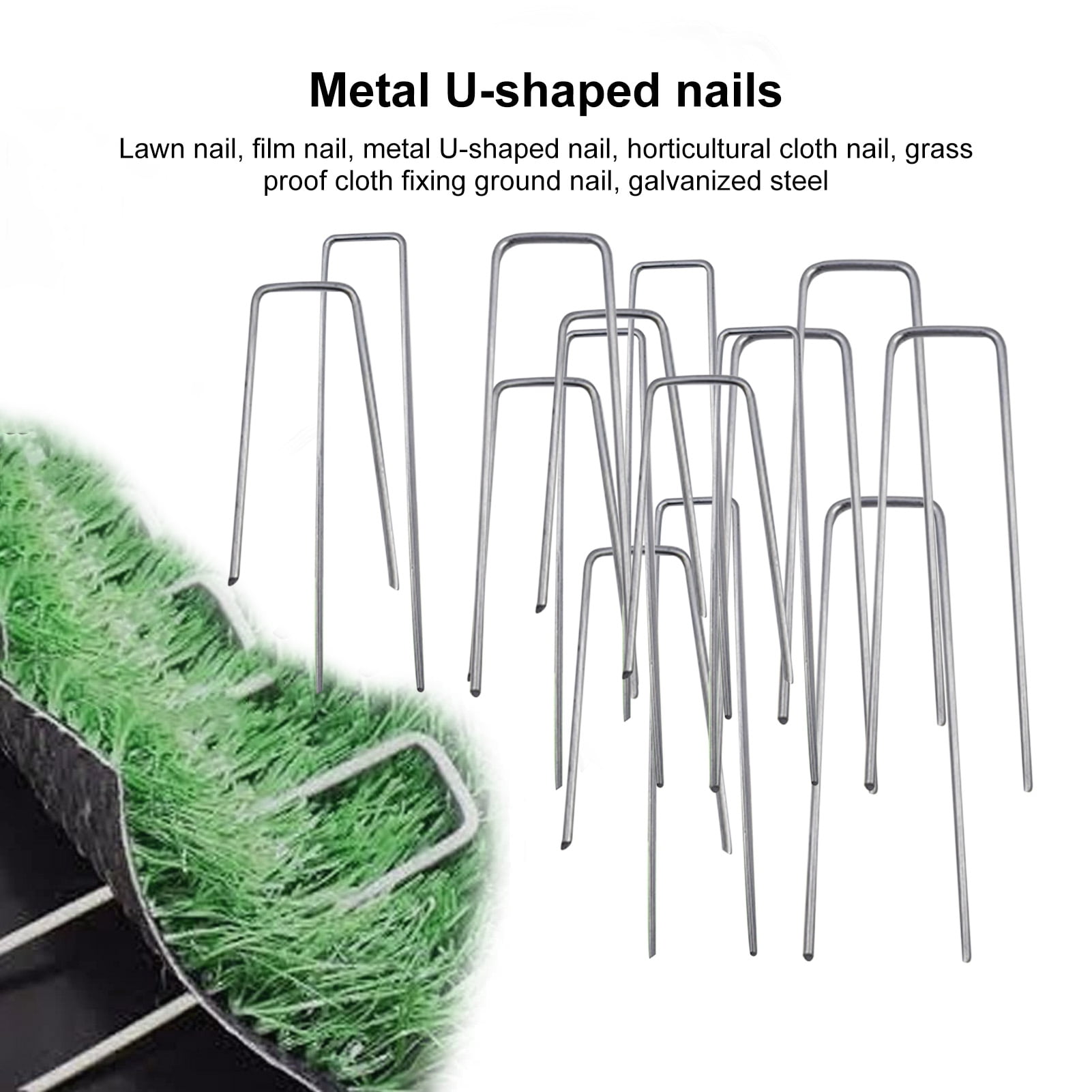 Aruwei 10Pcs U-shaped Floor Nails High Strength Rustproof Corrosion ...