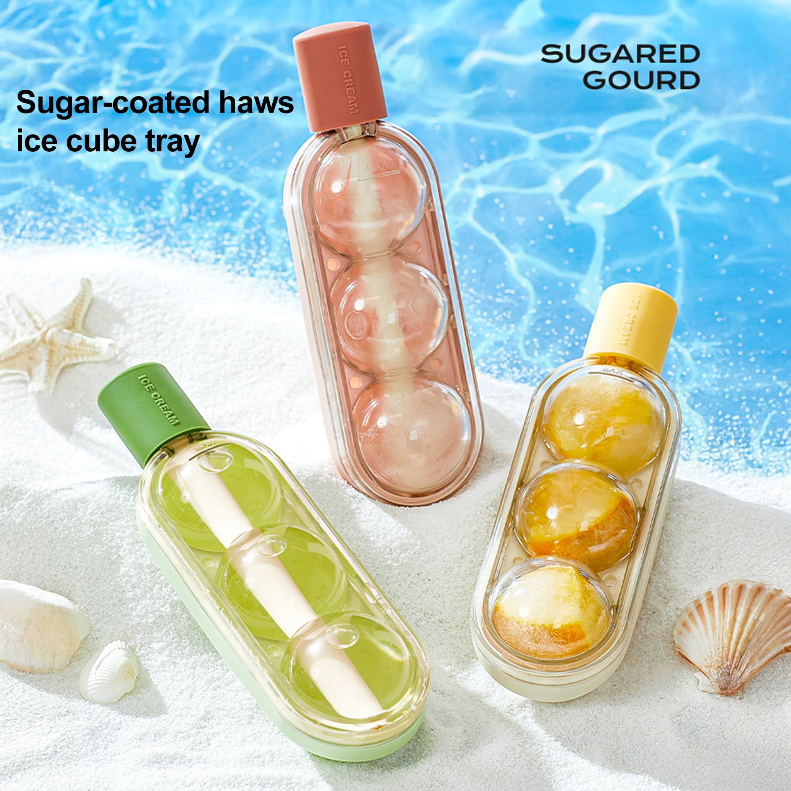 Aruwei 2Pcs 2-in-1 Silicone Popsicle Mold with Straw Quick Freezing ...