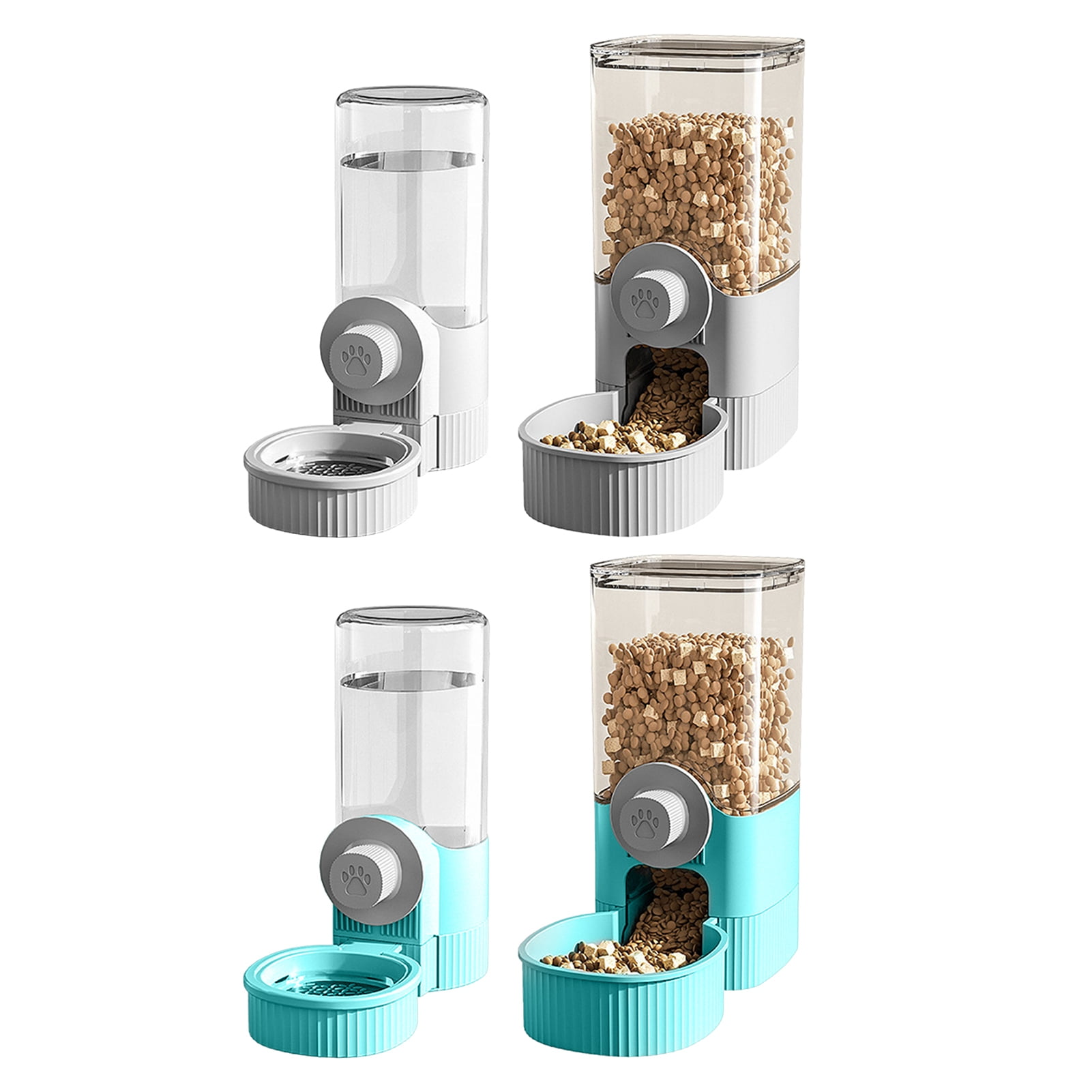 Aruwei 2Pcs/Set Hanging Automatic Food & Water Dispenser - Cage Pet ...