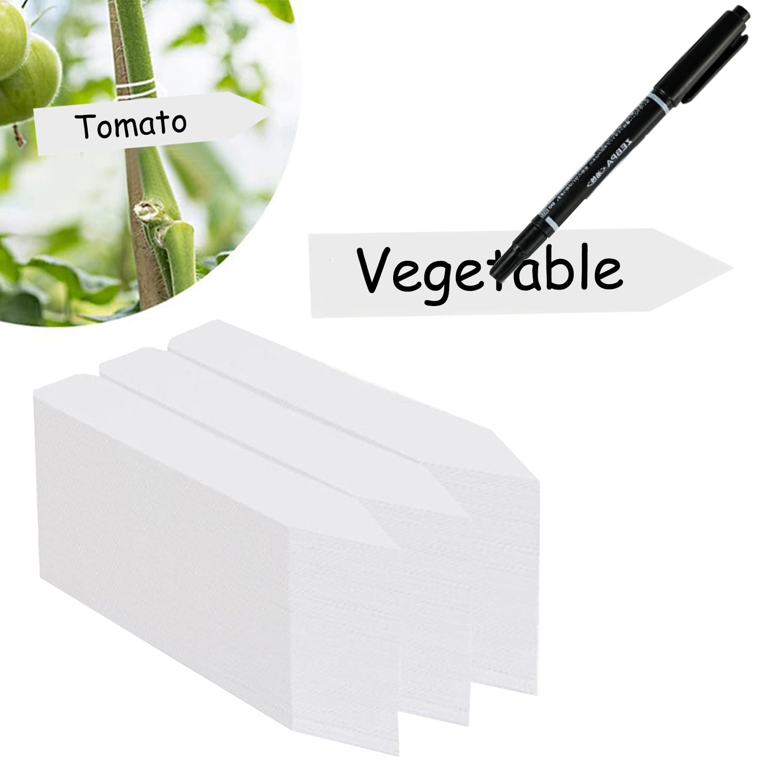 Aruwei 4 Inch Plant Labels Plastic Plant Name Tags Reusable Plant Tag ...