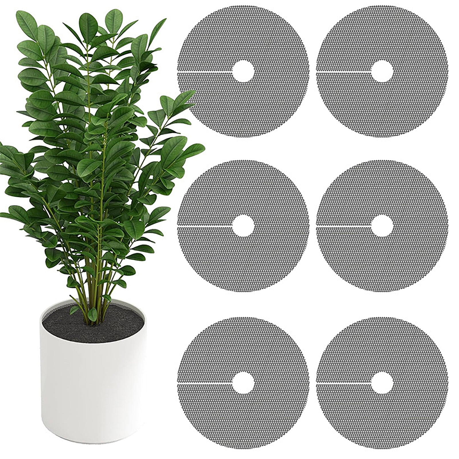Aruwei 6 Pcs Plant Pot Grid Flowerpot Grid with Center Cutout Potted ...