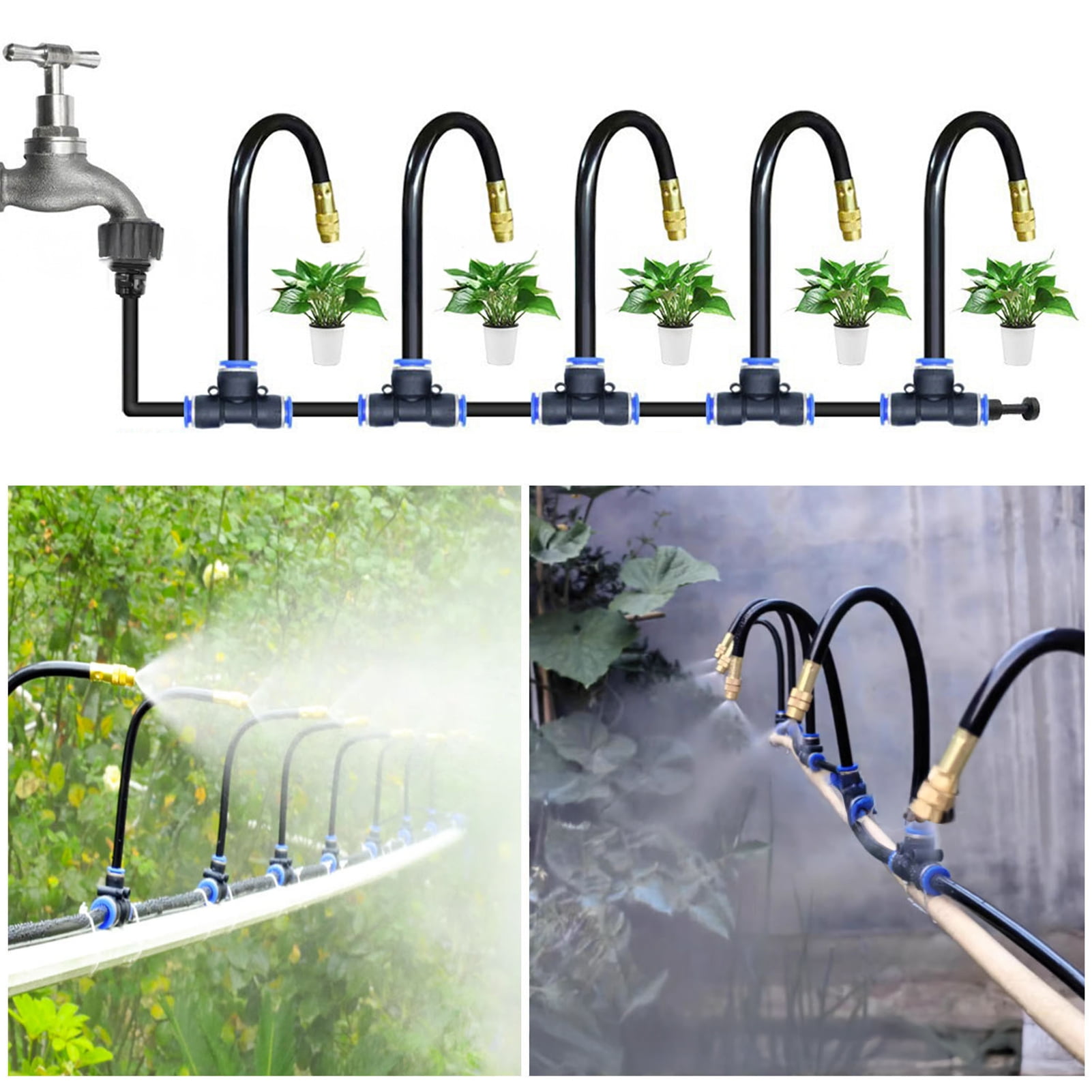 Aruwei Automatic Irrigation System Garden Irrigation Hose with 360 ...