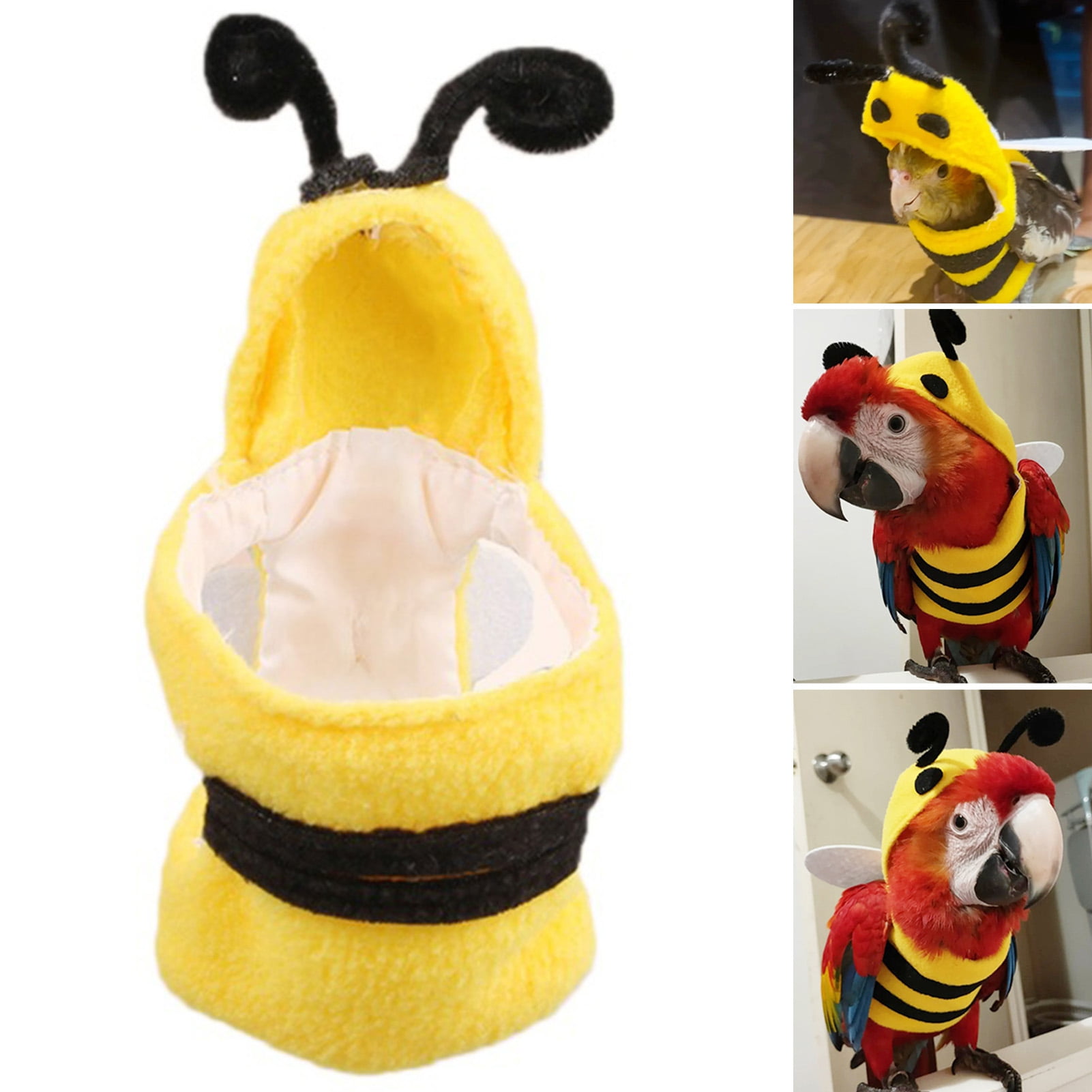 Aruwei Bird Costume for Parrots Bee Shaped Hoodies Bird Cosplay Outfit ...