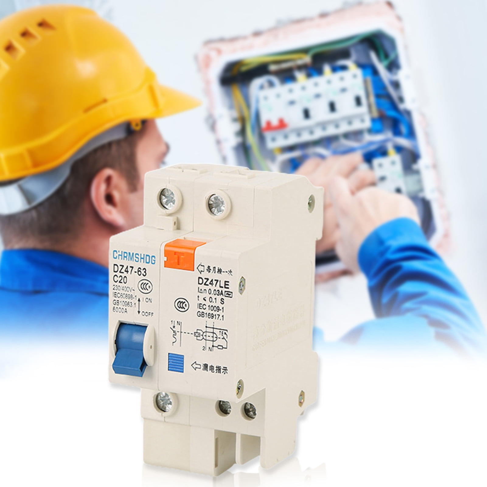 Aruwei Circuit Breaker DZ47LE-63-1P 10/16/20/32/40/63A Circuit Breaker Household Leakage ...