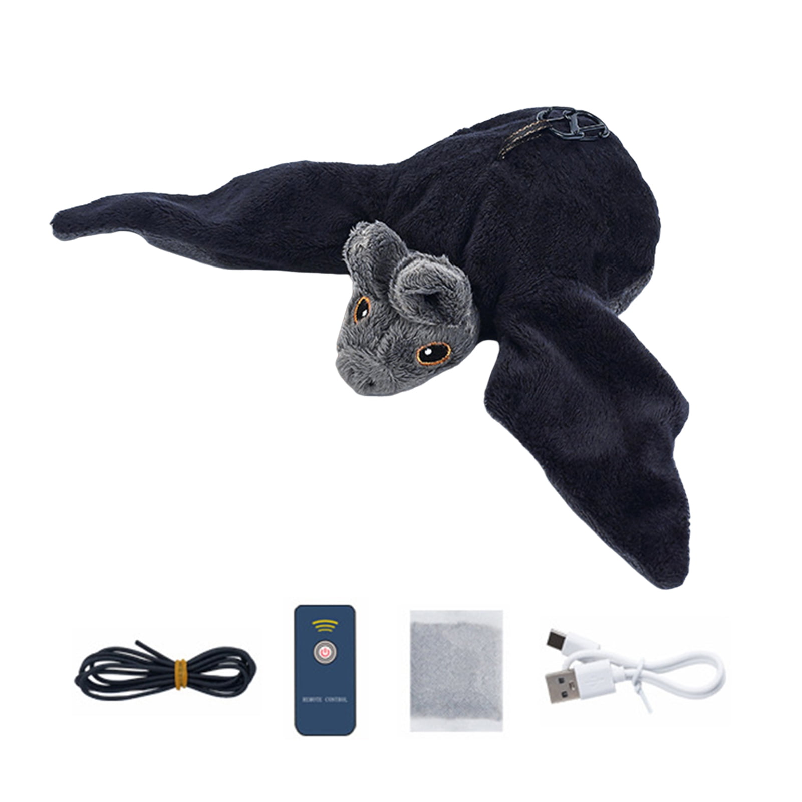 Aruwei Flapping Bird Cat Toy Rechargeable Interactive Plush Bird with Remote Control Automatic ...