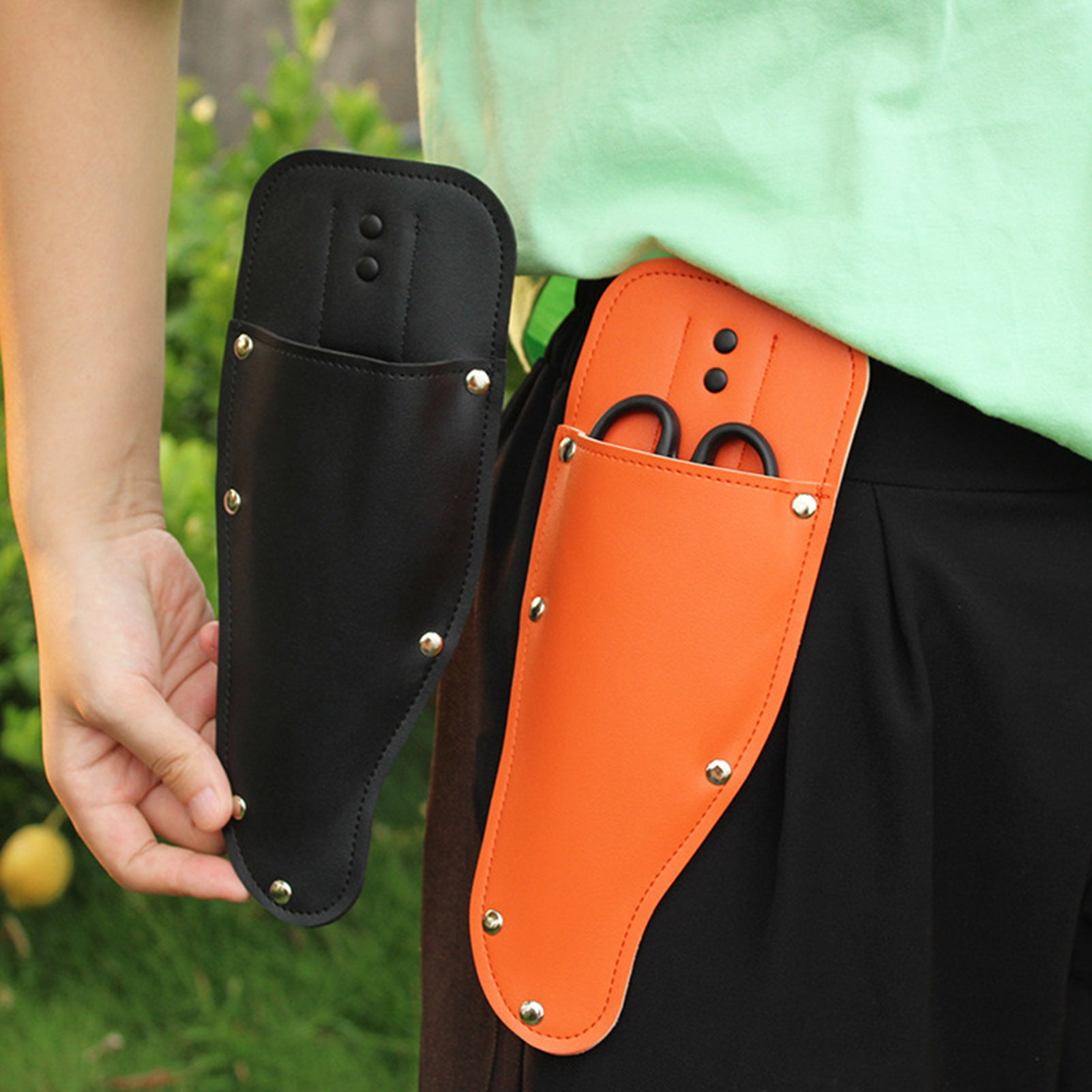Aruwei Gardening Shears Holster Garden Pruner Sheath Faux Leather Protective Cover Belt ...