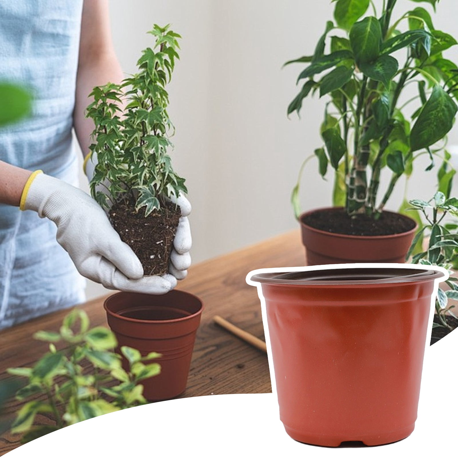 Aruwei Grow Pot for Seedlings Flower Pot with Drainage Holes Plant ...