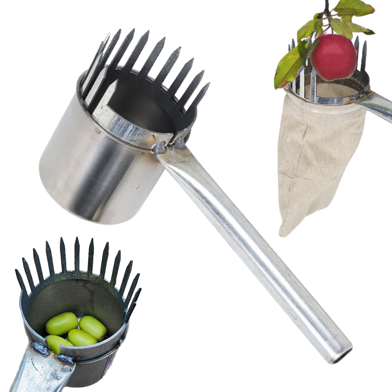 Aruwei Metal Fruit Picker Light-weight Fruit Picking Tool with Bag or ...
