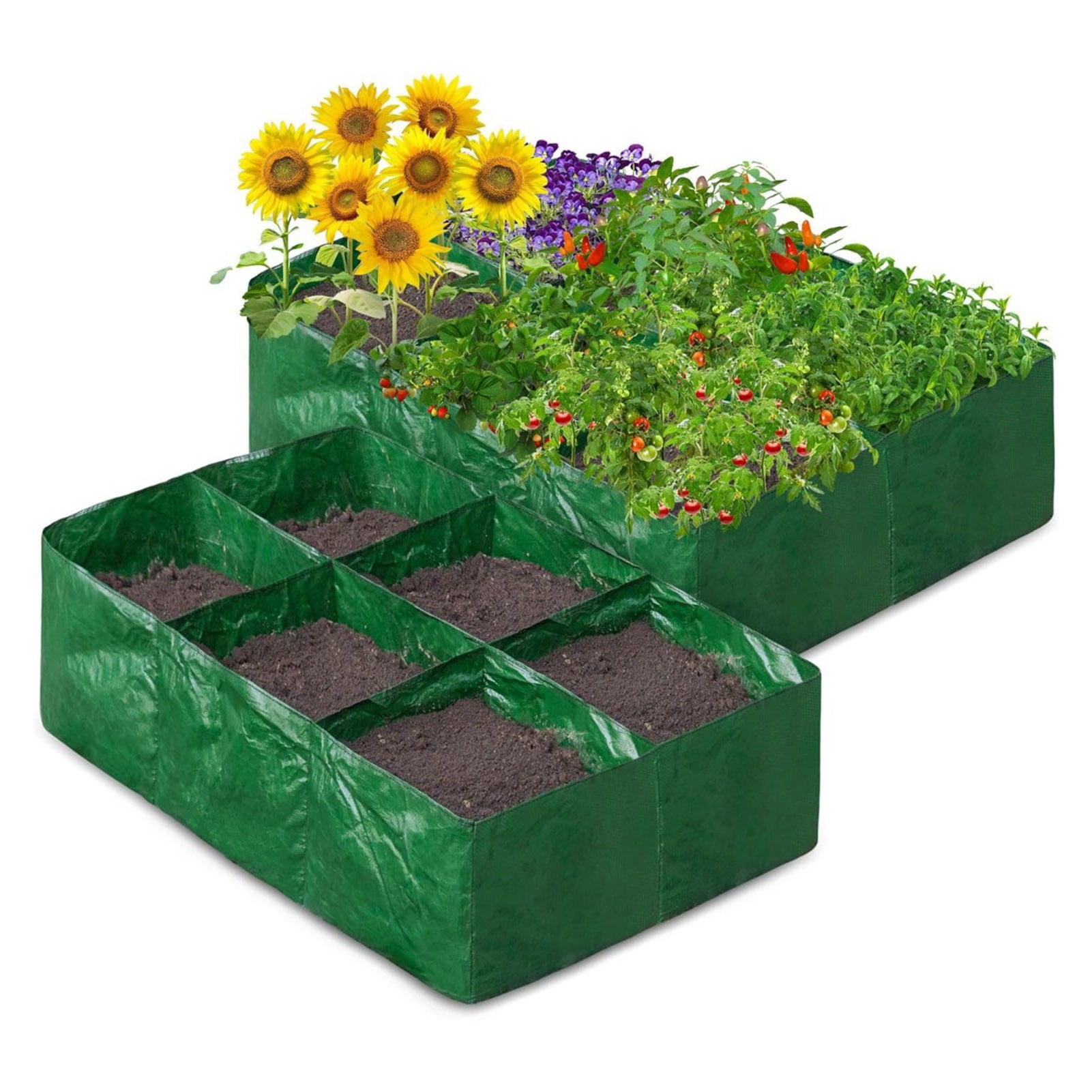 Aruwei Multiple Grids Grow Bag PE Raised Garden Bed Potato Grow Bag ...