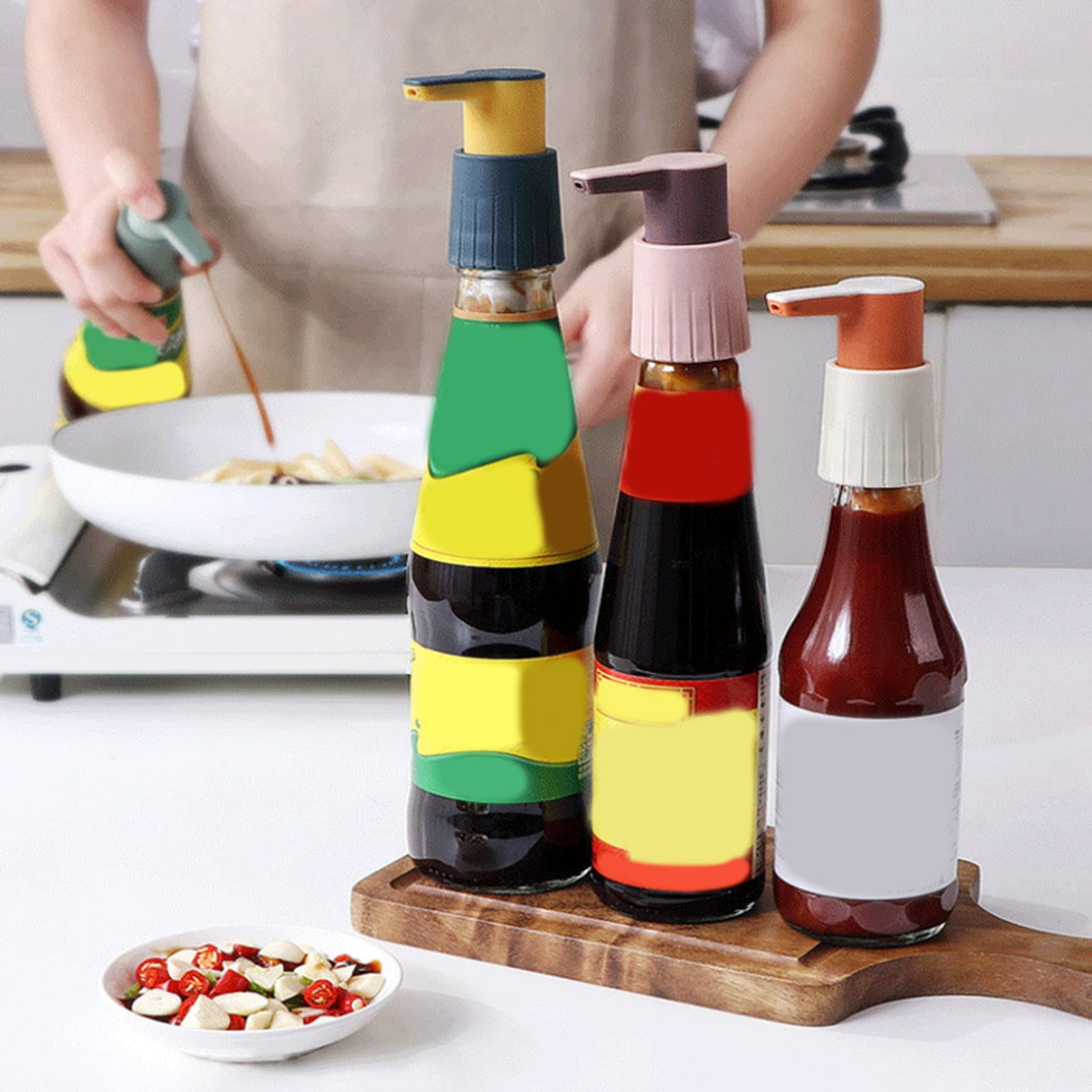 Aruwei Oyster Sauce Squeezer Pump Bottle Versatile Dispenser for Oil Chili Tomato & Soy Sauce ...